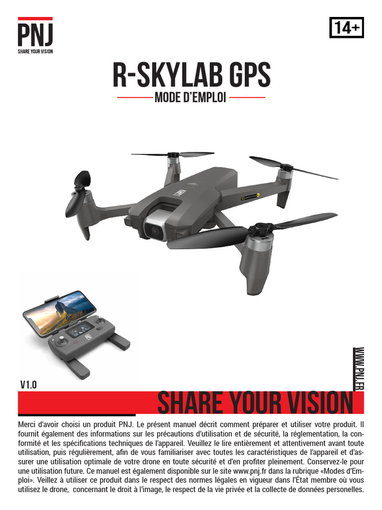 Drone PNJ R-Skylab GPS Manuel | PDF
