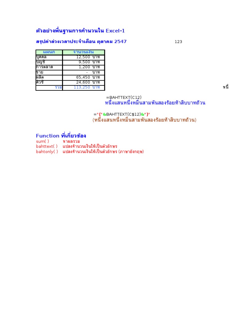 Excel Training | PDF