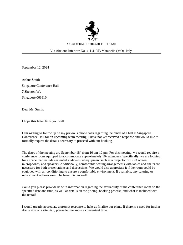 Requesting Letter | PDF