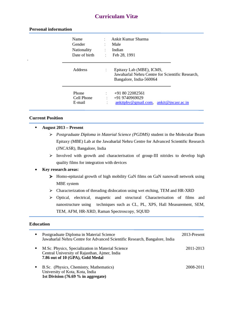 My New1 - CV | PDF | Scanning Electron Microscope | Technology & Engineering