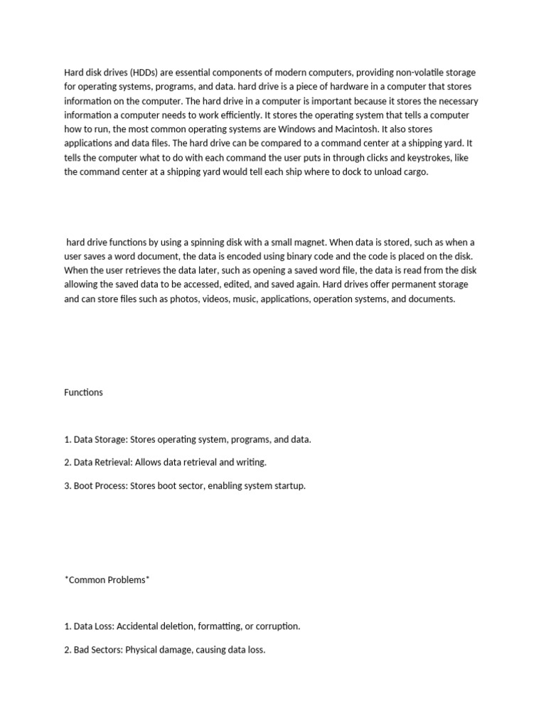 Hard Disk drive-WPS Office | PDF