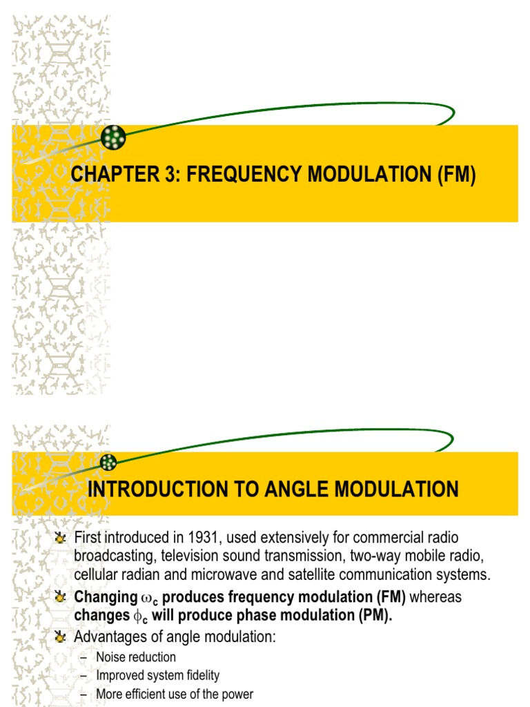 Chapter 3a FM | PDF | Frequency Modulation | Electronics