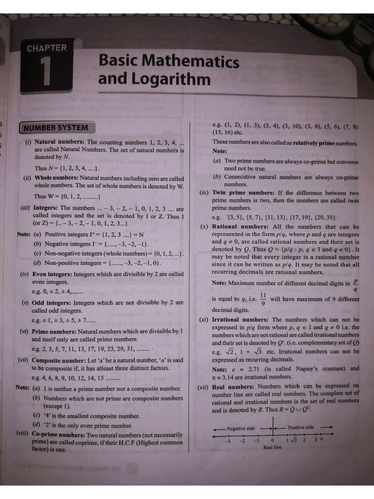 Basic Mathematics and Logarithm Book Modules | PDF