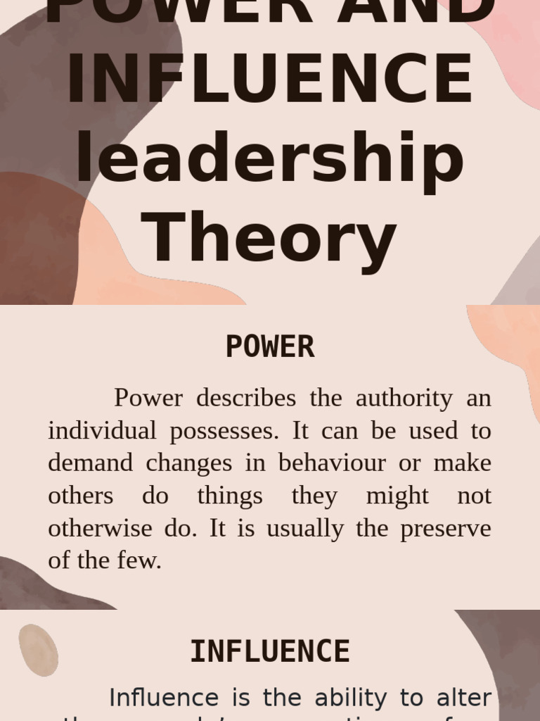Power and Influence 1 | PDF