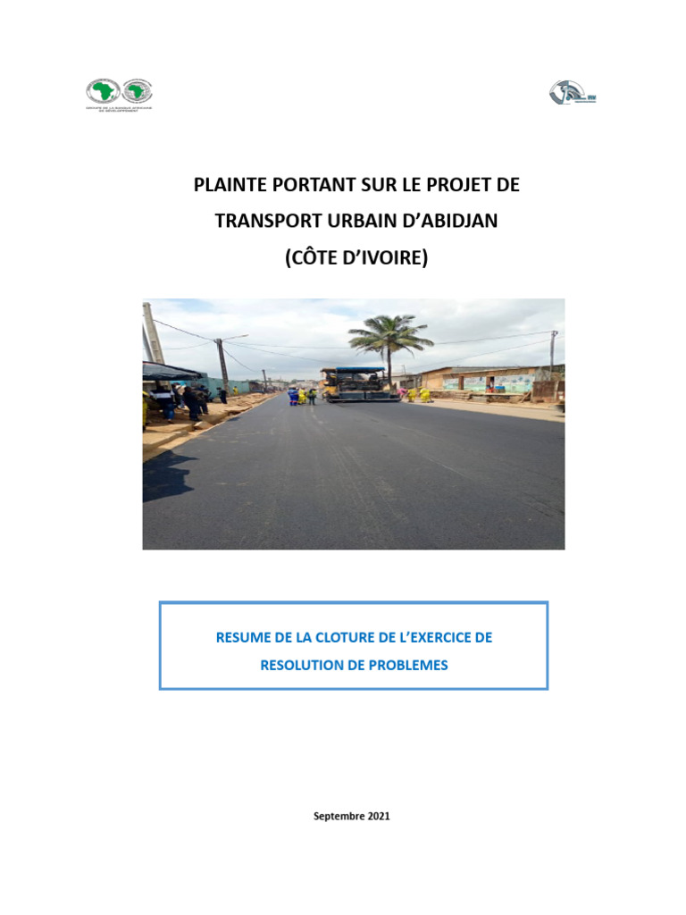 FR - Summary of The Closed Problem Solving Exercise Related To Abidjan ...