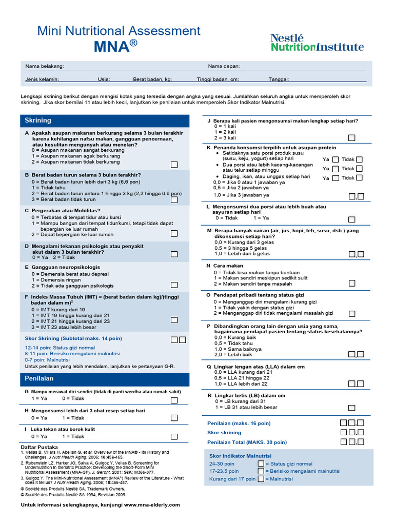 MNA Indonesia | PDF | Kesehatan Holistik