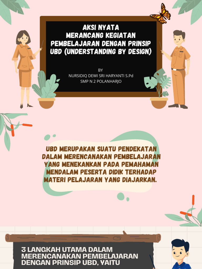AKSI NYATA Merancang Kegiatan Pembelajaran Dengan Prinsip UbD (Understanding by Design) | PDF