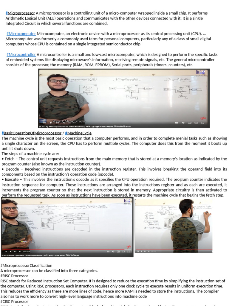 Micro Processor | PDF