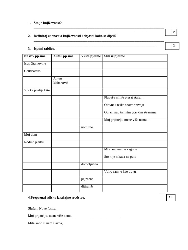 PISCI Sto Je Knjizevnost | PDF