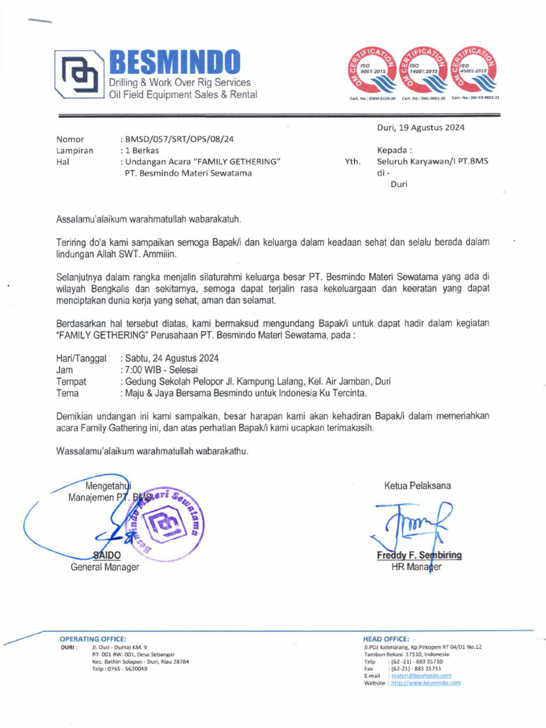 Undangan Family Gethering | PDF