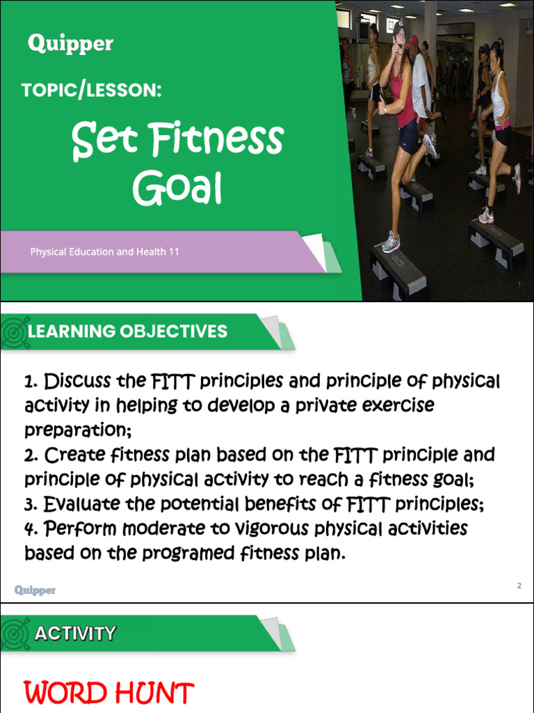 Set Fitness Goal | PDF
