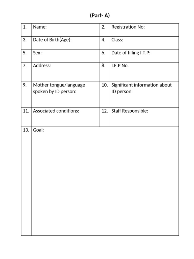 Iep Part A, B . | PDF