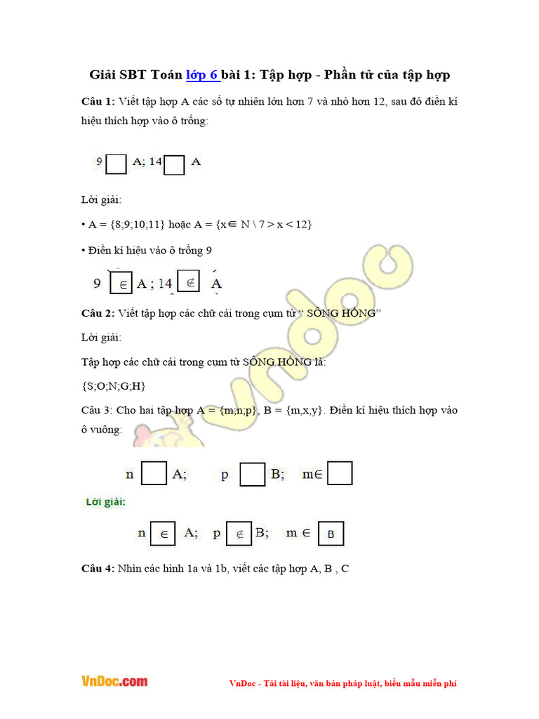 Giai BT Toan 6 Bai 1 | PDF