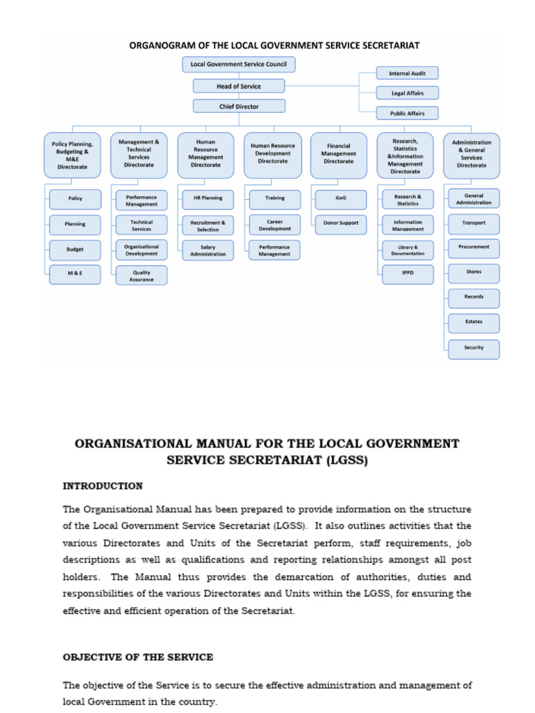 Organisational Structure For LGSS | PDF
