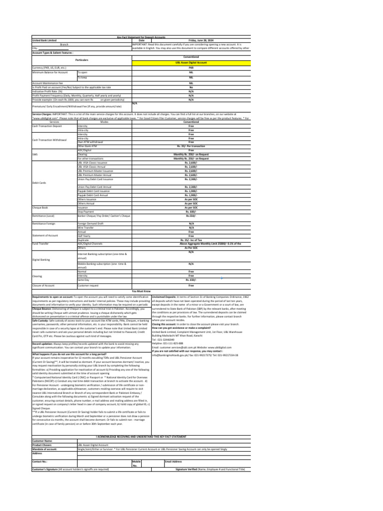 Asaan CONVENTIONAL KFS | PDF