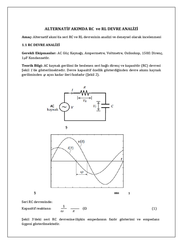 Elektrik Devre Lab II Deney 2 Siirt 2022321134019450 | PDF