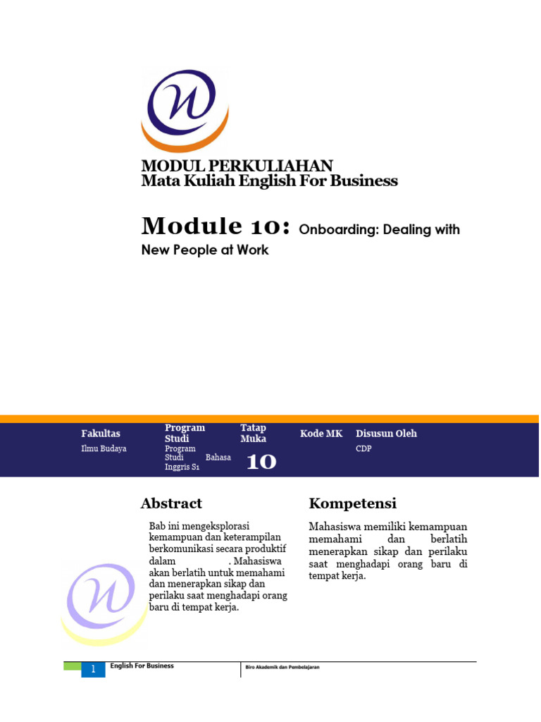 Modul EFB Unit 10 | PDF