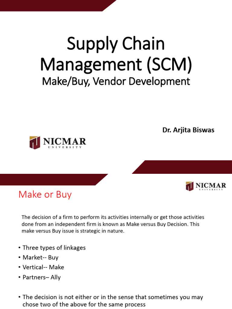 SCM Part A | PDF