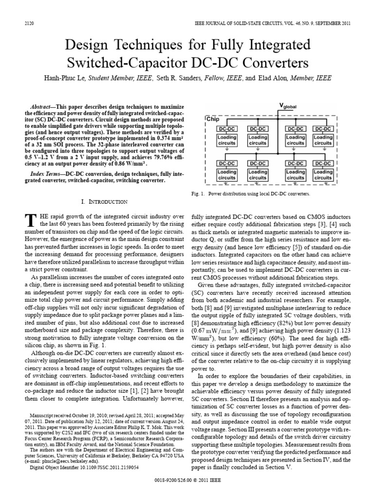 Design Techniques For Fully Integrated Switched-Capacitor DC-DC ...