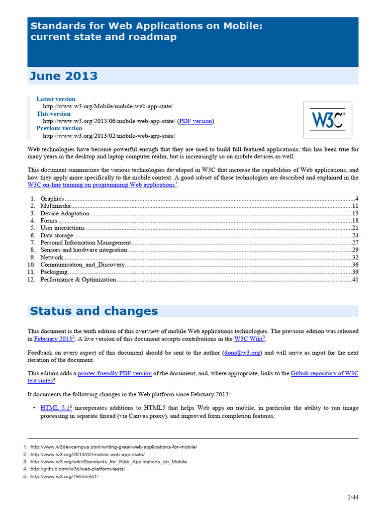 Overview Mobile Web Apps | PDF