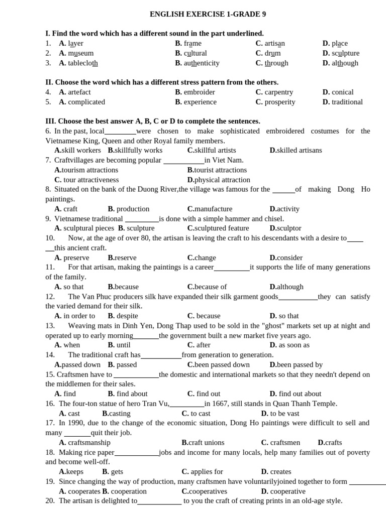 TNKH Unit 1 Grade 9 - 08012021 | PDF