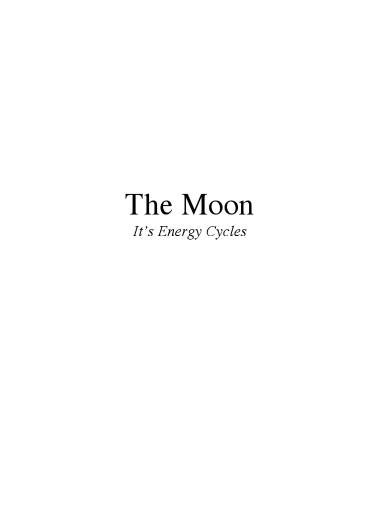Moon Energy Cycles for Empowerment | PDF | Moon | Science