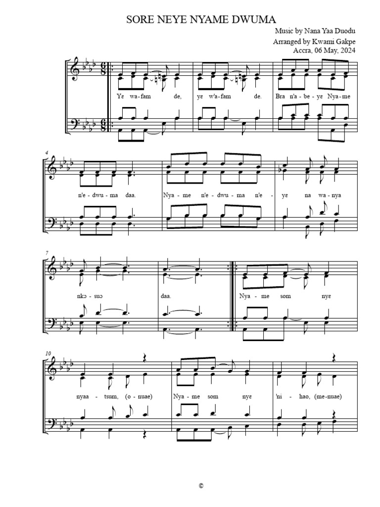 Sore Neye Nyame N'edwuma | PDF