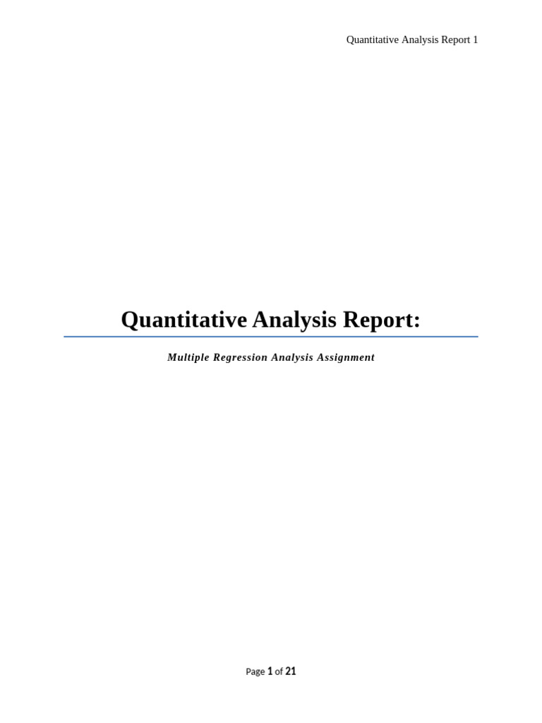Sample - Quantitative Analysis Report | PDF