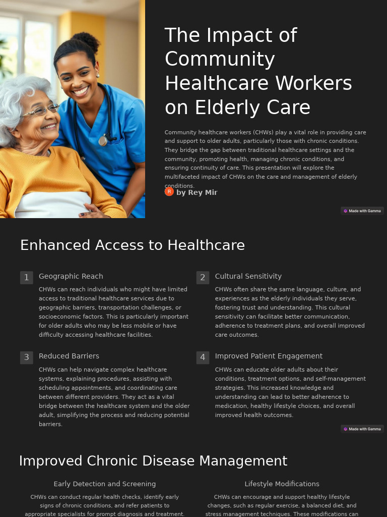 Community Health Workers in Elderly Care | PDF | Health Care | Self ...