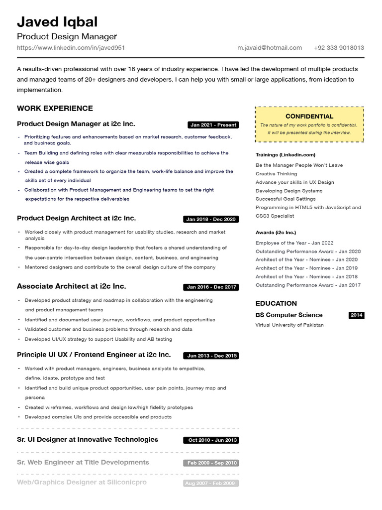 Javed Iqbal | PDF | Design | Computing