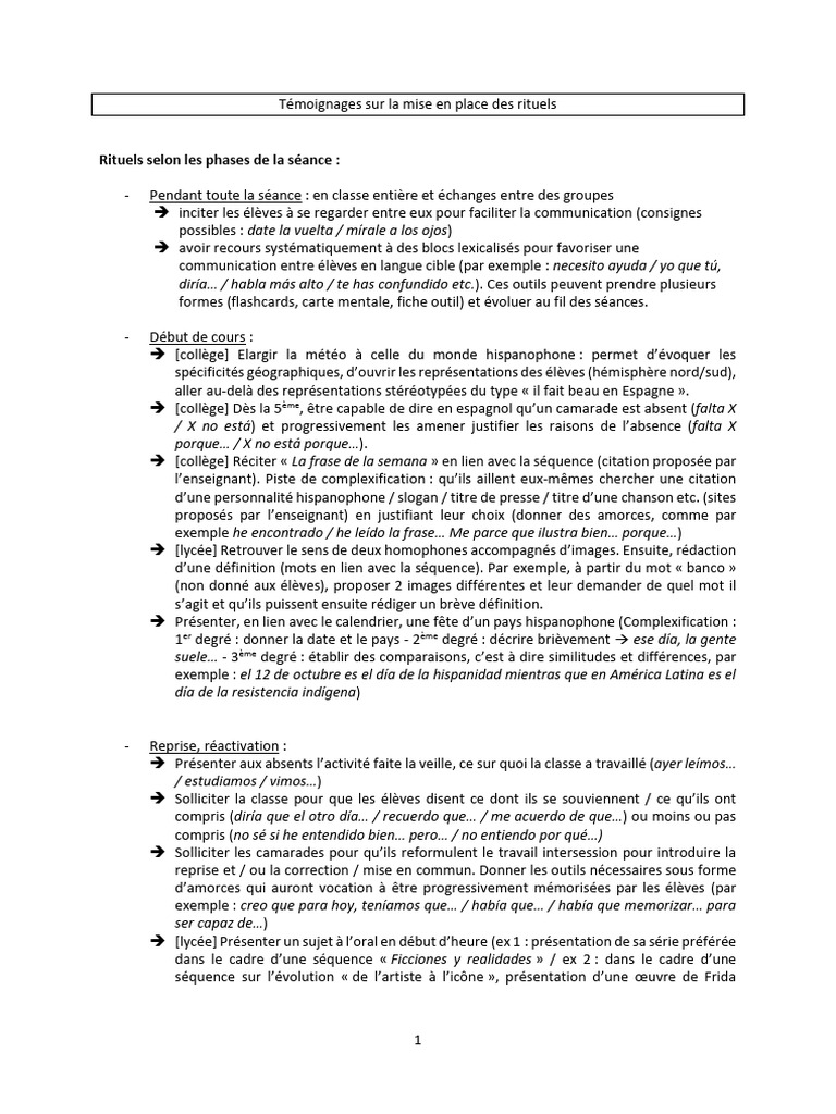 Exemples Rituels | PDF