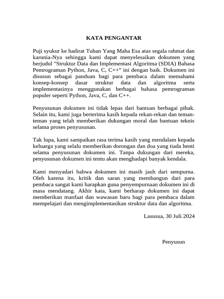 Struktur Data Dan Implementasi Algoritma Sdia Bahasa Pemrograman Python Java C C Pdf