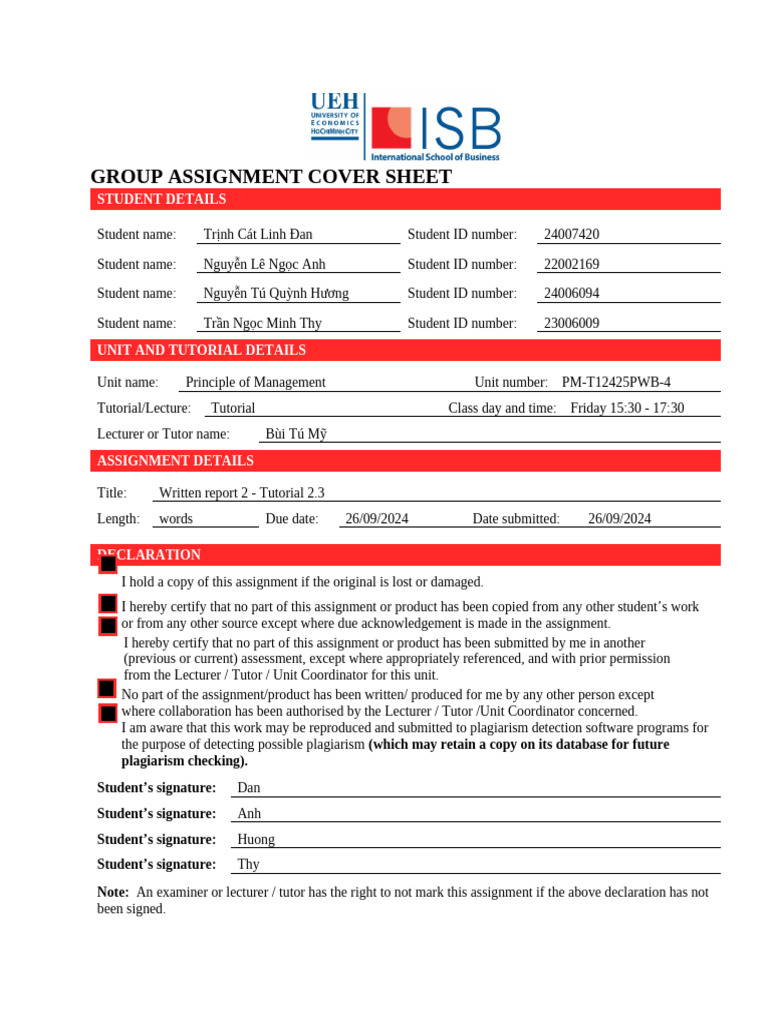 Group 5 - Tutorial 3 Written Report | PDF