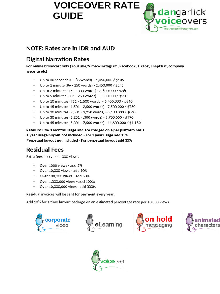 2023 Rate Card V1 | PDF