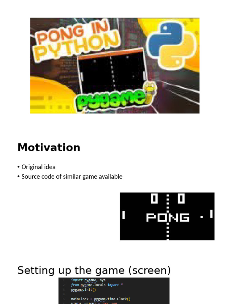 Pong Game | PDF