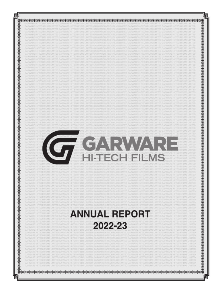 Garware HI Tech Films Limited Annual Report FY 2022 23 | PDF