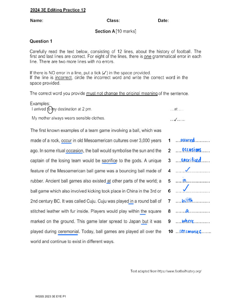 2024 3E Editing Practice | PDF