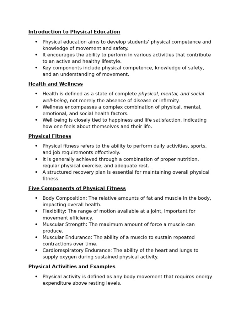 Introduction of Physical Education | PDF