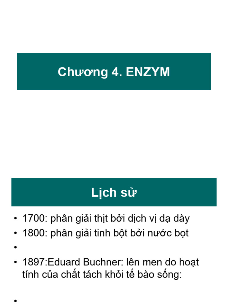 Chuong 2. Enzym | PDF