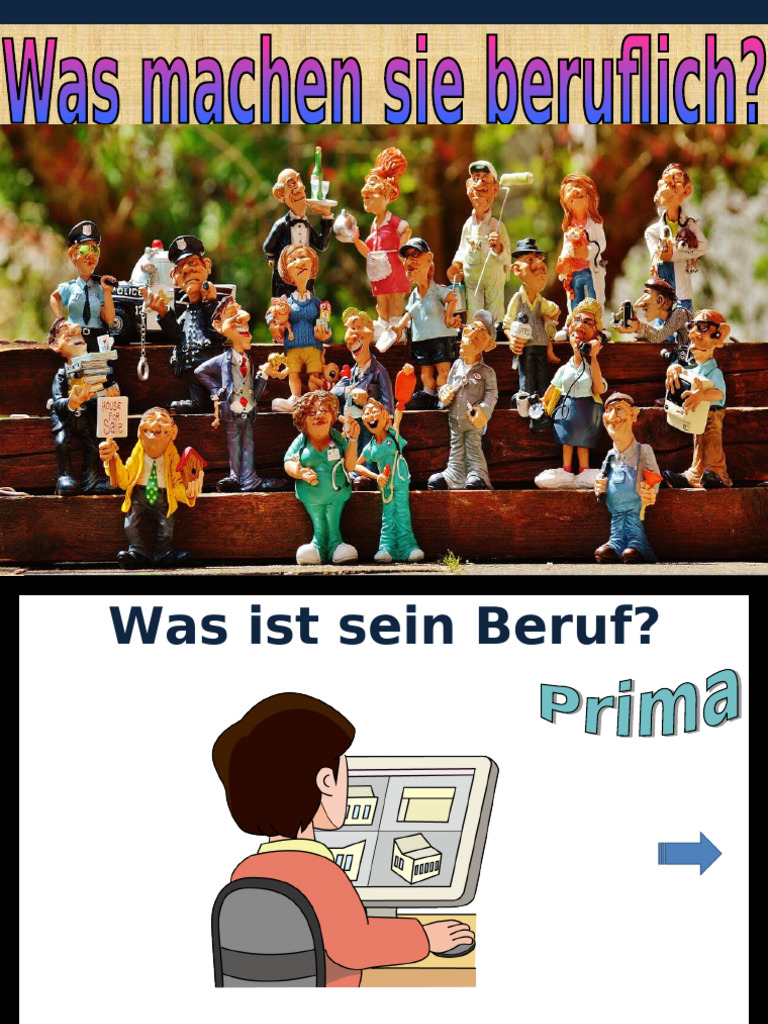 Berufe Auf Deutsch Fur A1 A2 | PDF