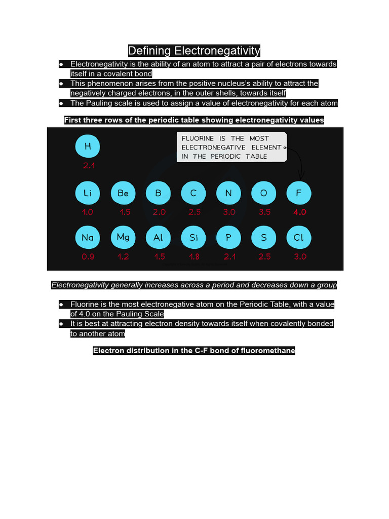 Defining Electronegativity | PDF
