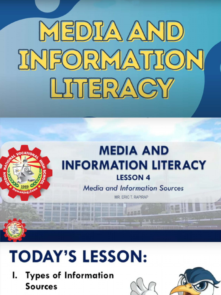 Mil Lesson 4 Media And Information Sources Pdf