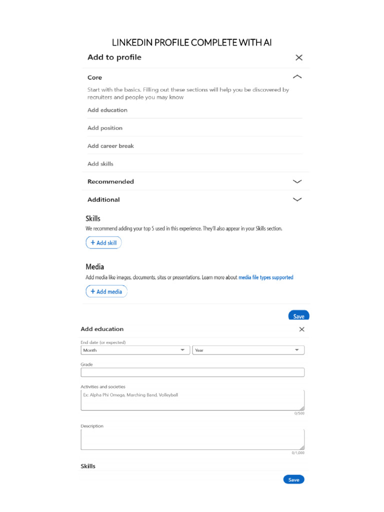 Linkedin Profile Builder | PDF