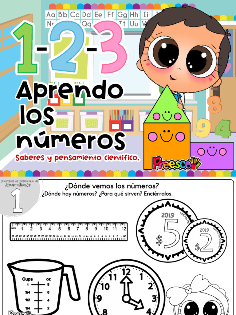 Ma 1 2 3 Aprendo Los Numeros Preesco Vip | PDF
