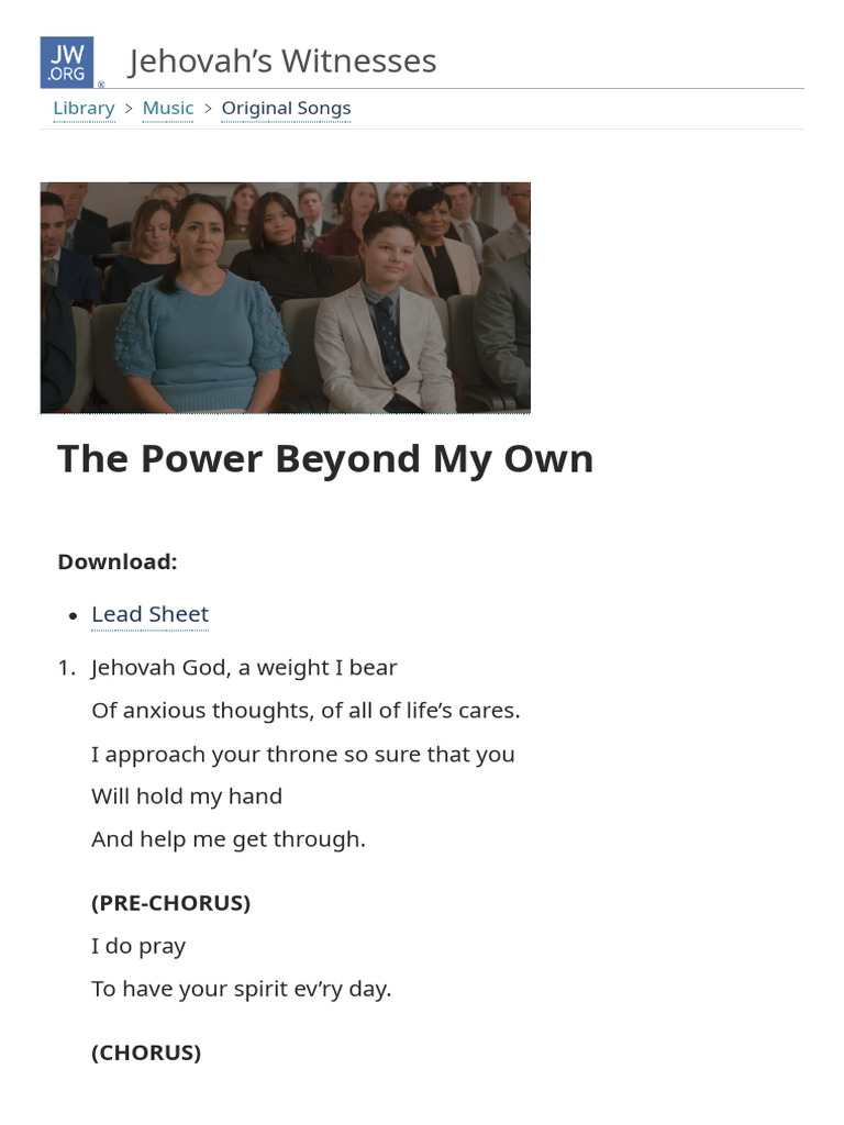 The Power Beyond My Own | PDF