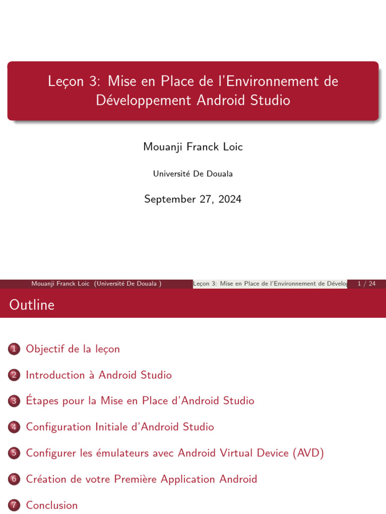 Lecon3 Android Studio | PDF