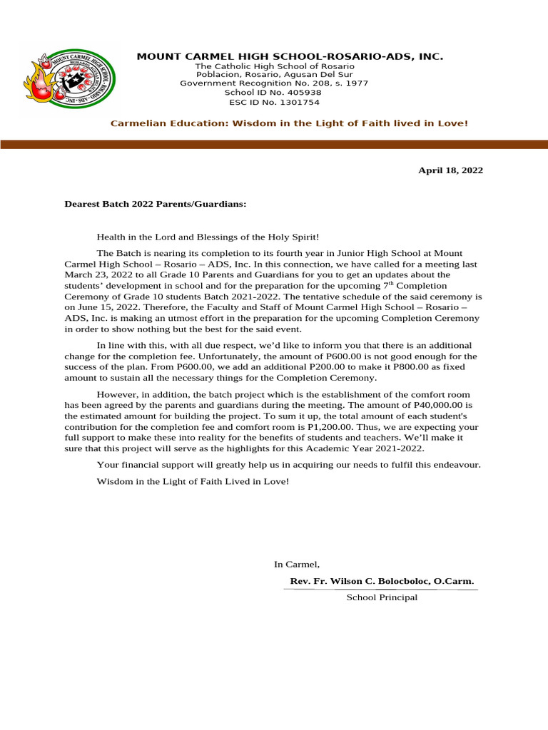 Completion Letter | PDF