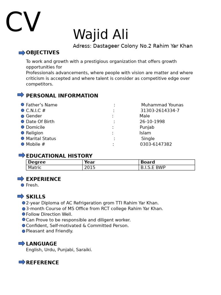 Resume Mujahid | PDF