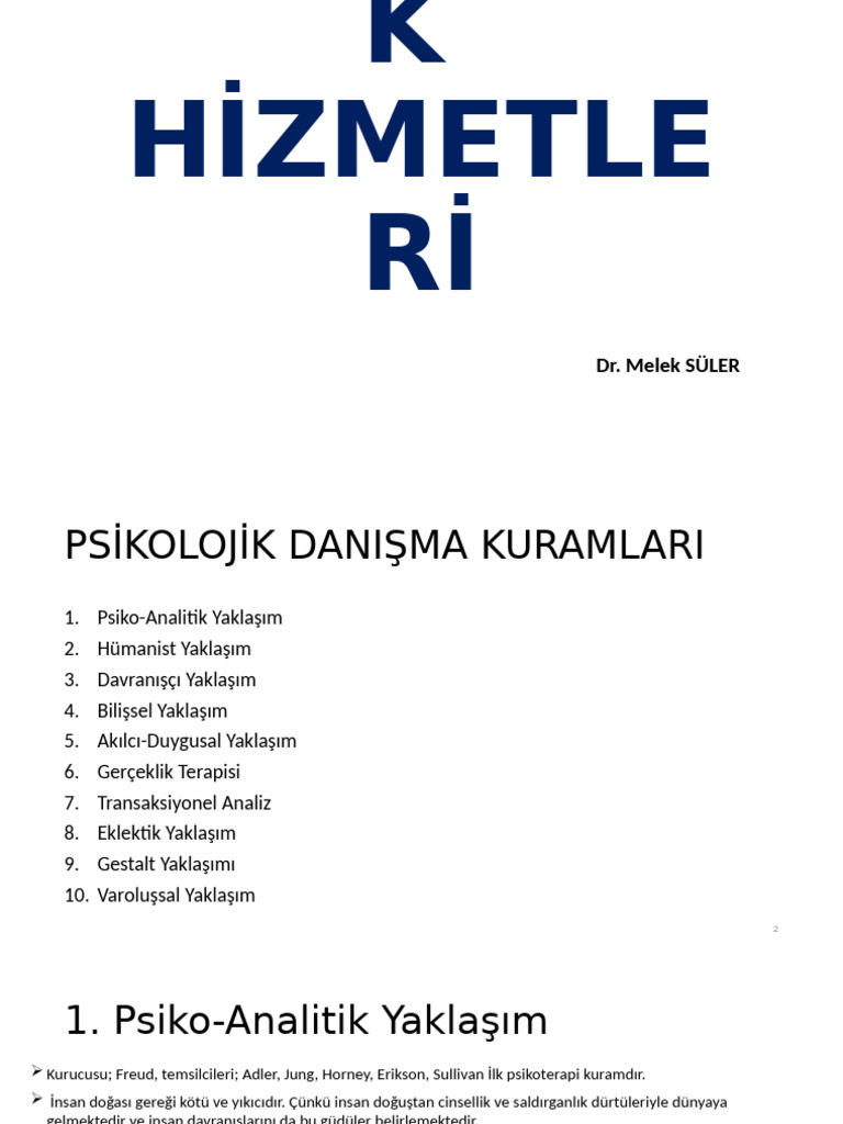 6 - Psikolojik Dan Ma Yakla Mlar Ve Teknikler | PDF