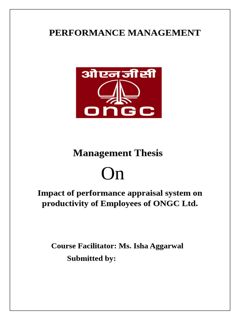 PERFORMANCE MANAGEMENT Ongc | PDF